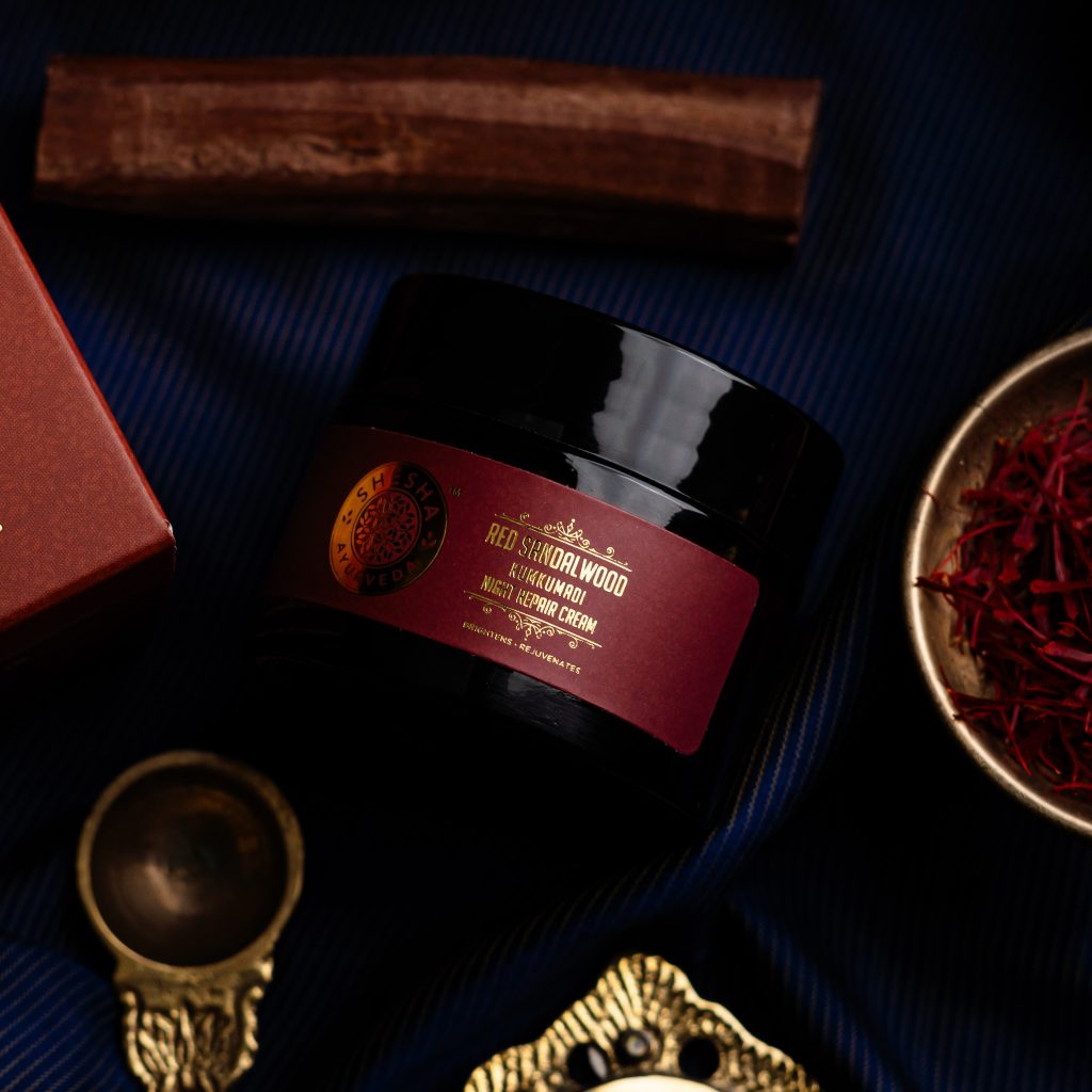 Red Sandalwood Skin Brightening & Night Repair Cream 50G – Shesha Ayurveda