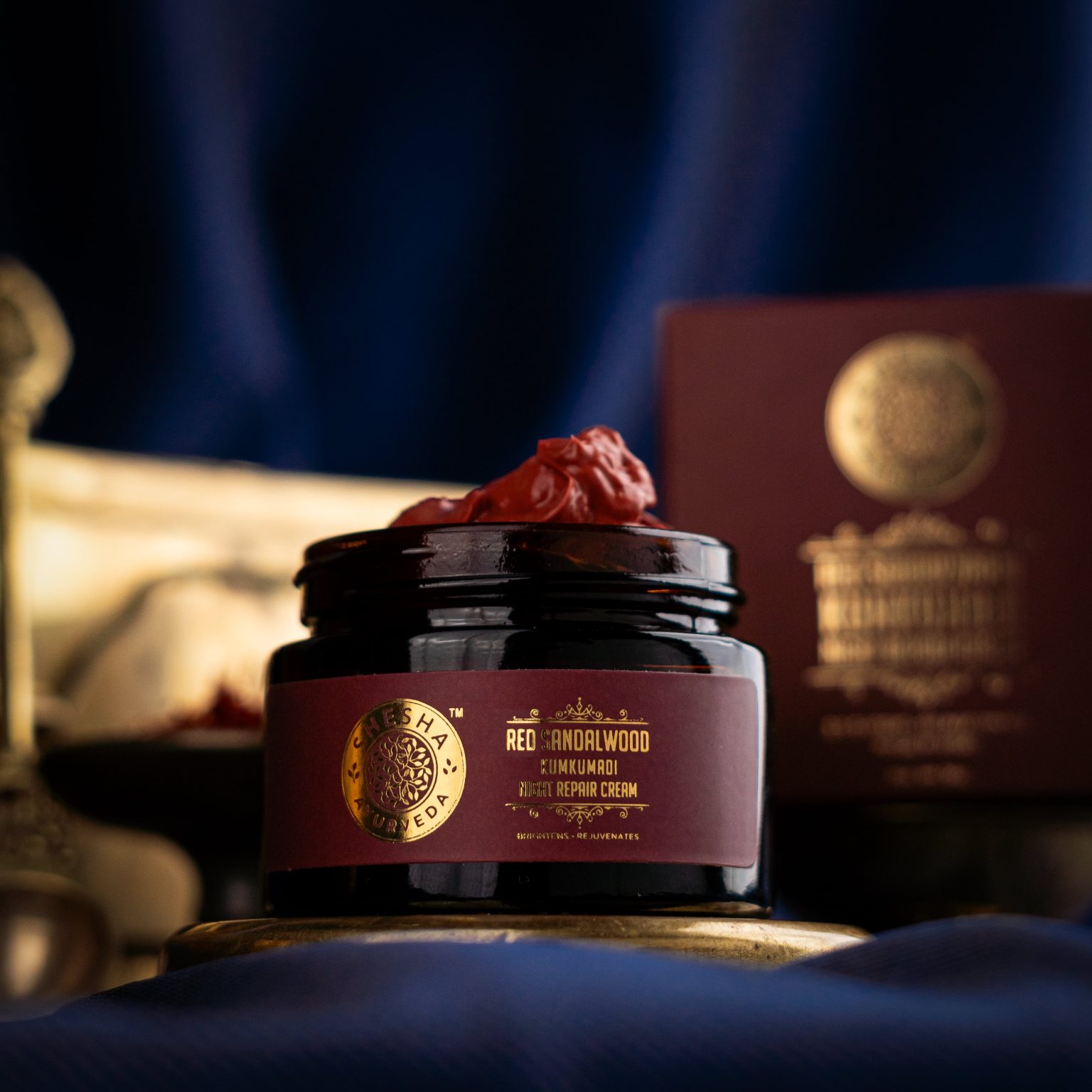 Buy Red Sandalwood Skin Brightening & Night Repair Cream by Shesha Ayurveda