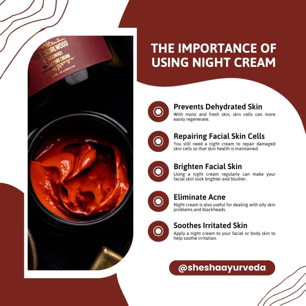Buy Red Sandalwood Skin Brightening & Night Repair Cream by Shesha Ayurveda